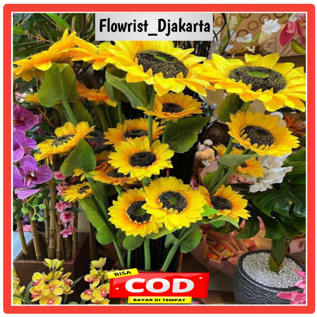 Jual Sunflower Jumbo / Bunga Matahari Besar Artificial Bunga Plastik ...