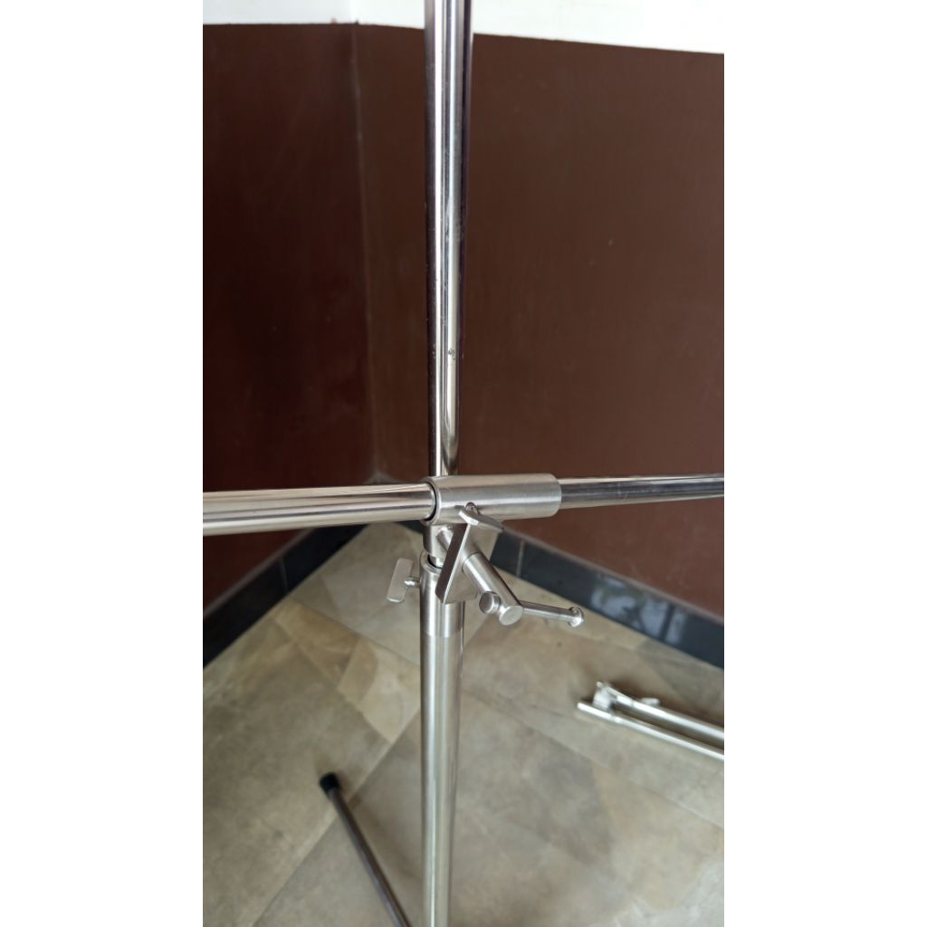 Jual stand mic / cagak stenlees asli mik dobel 2 mic mik buat imam ...