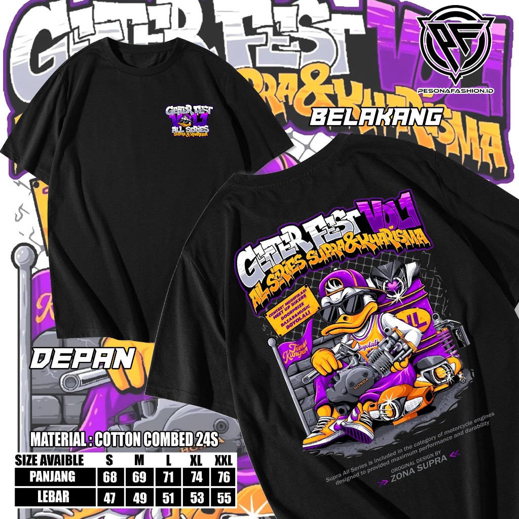 Jual Kaos Supra Boyolali GETTERFEST Unisex - Tshirt Pria Wanita - Baju ...