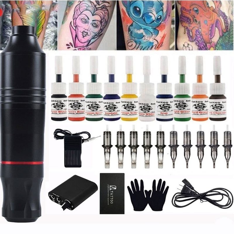 Jual Tattoo Machine Pen Cordless Tattoo Pen Kit for Beginner ...