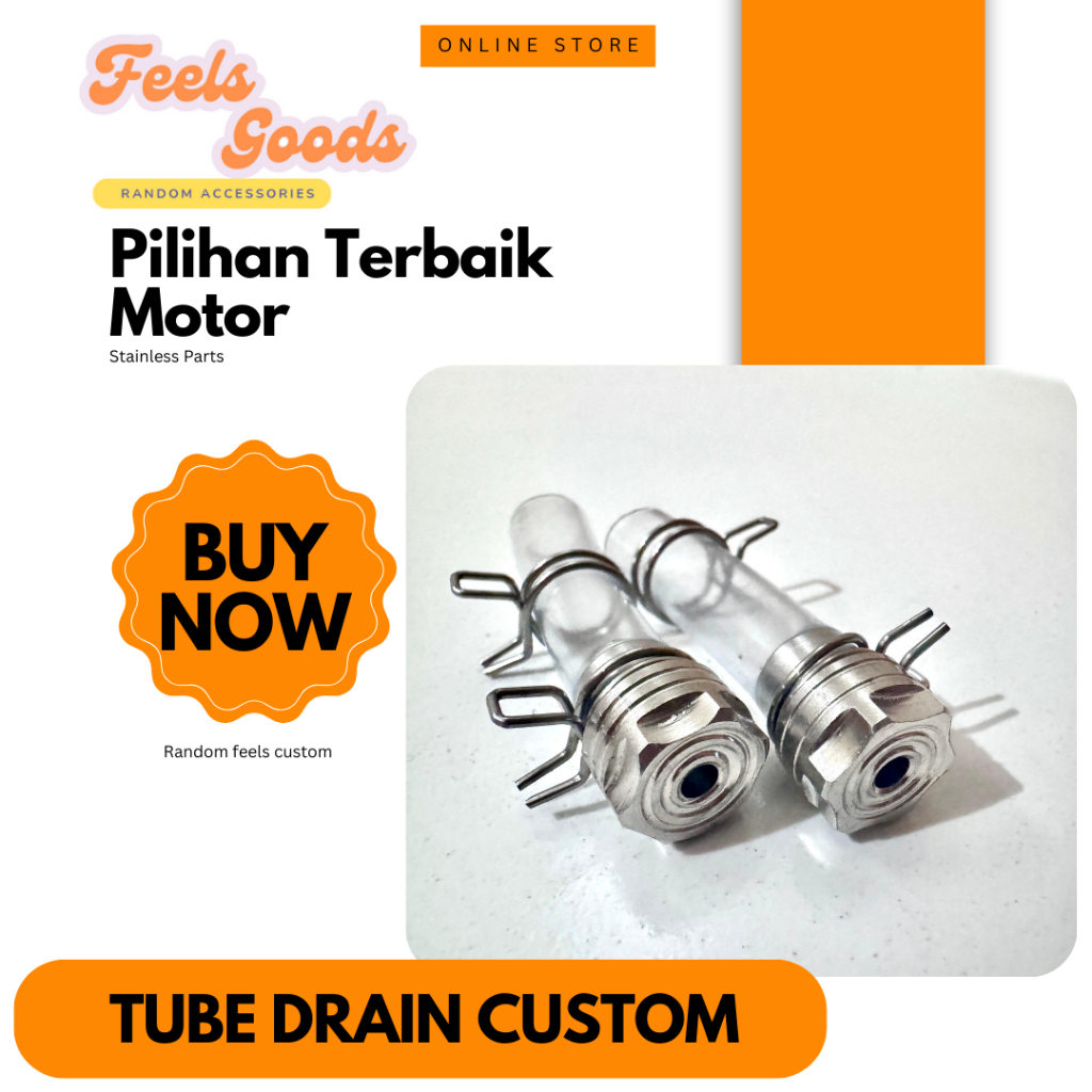 Jual TUBE DRAIN STAINLESS CUSTOM - MOTOR MATIC ( 1 PCS ) | Shopee Indonesia