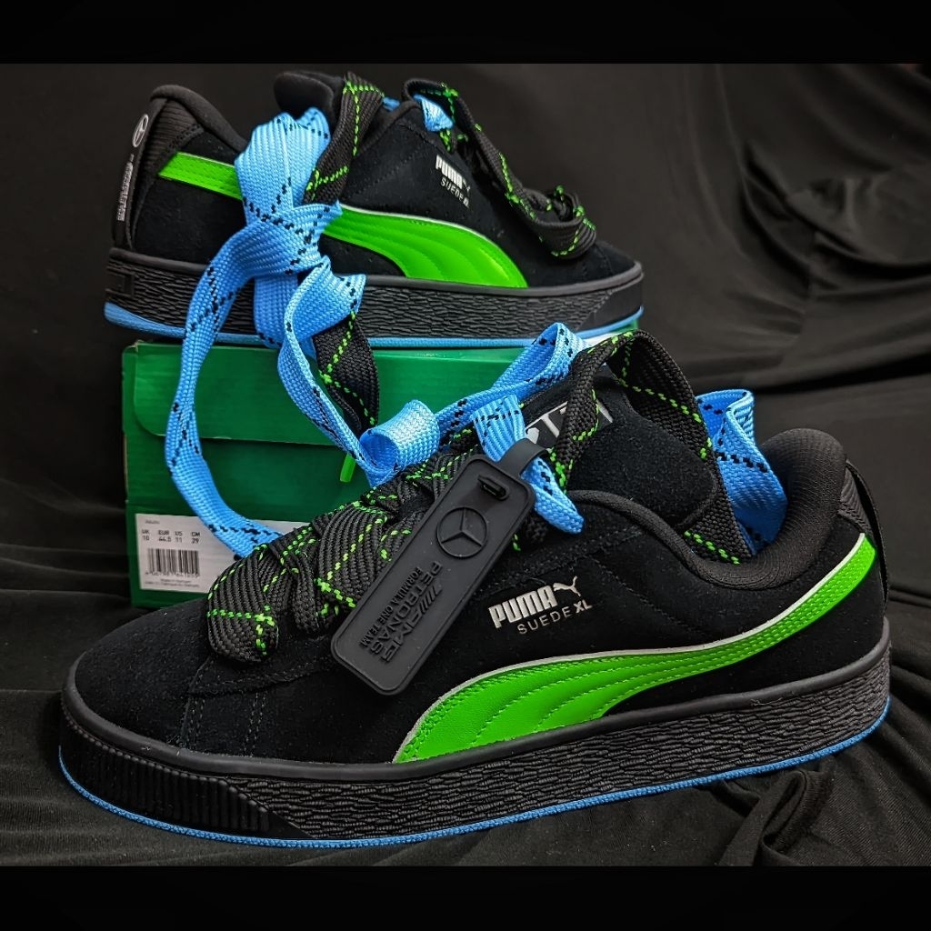 Jual Sepatu PMA Suede XL Original MAP F1 Mercedes AMG Petronas F1 Black ...