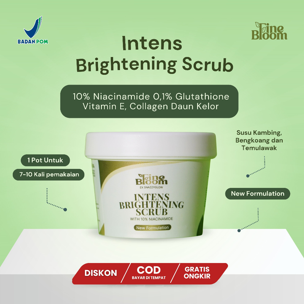 Jual FINEBLOOM Brightening Scrub 10% Niacinamide | Lulur Pencerah ...