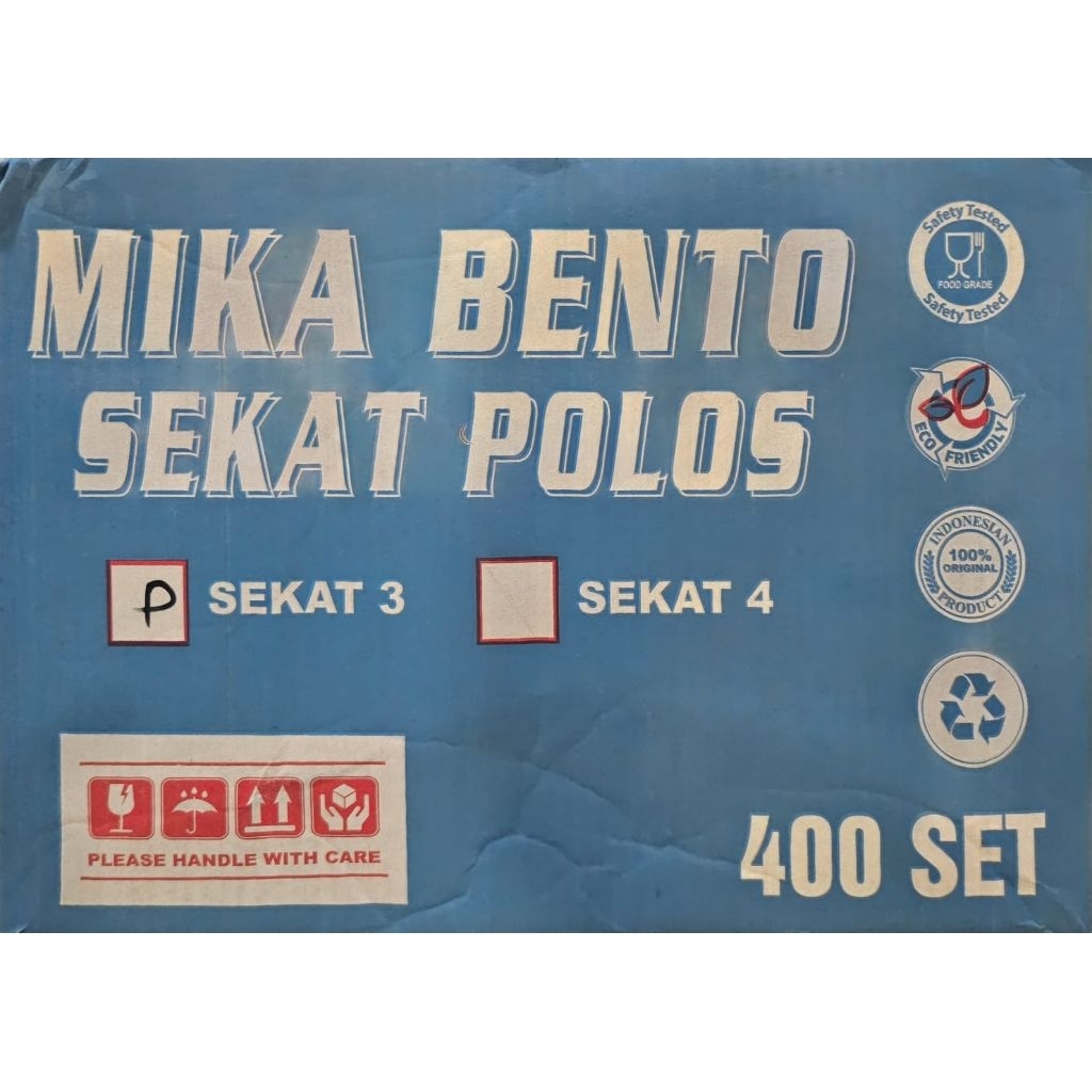 Jual MIKA BENTO SEKAT 3/TRAY BENTO SEKAT 3 | Shopee Indonesia
