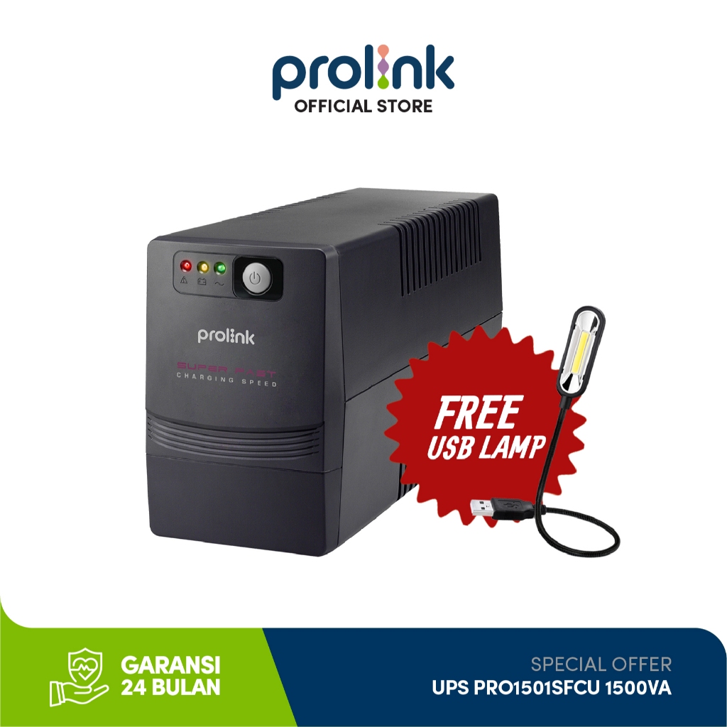 Jual Prolink 1500VA Line Interactive UPS Super Fast Charging l USB Port ...