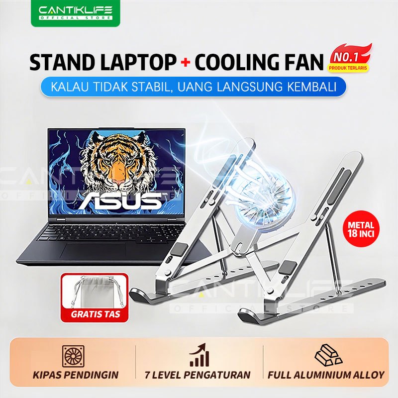 Jual Cantiklife Stand Laptop Notebook Tablet 2-in-1 18 Inch Pendingin ...