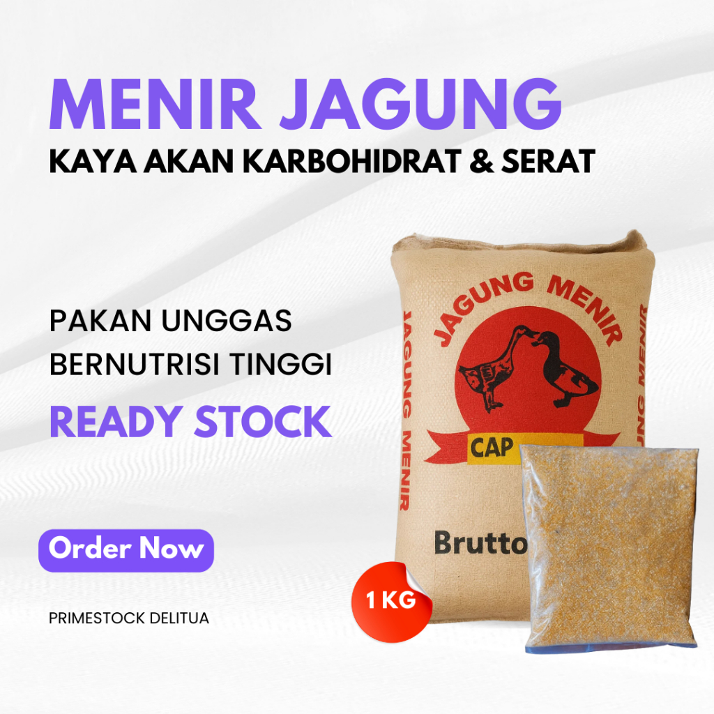 Jual Menir Jagung Ternak Repack 1 KG: Pakan Unggas Sehat untuk ...