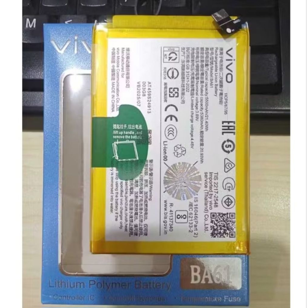 Jual Baterai Batre VIVO Y04 ORIGINAL 100% Model Batrei Battery BA61 BA ...