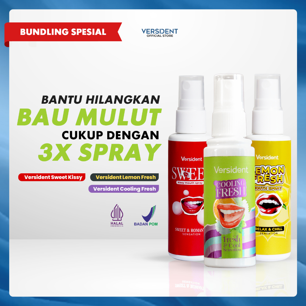 Jual [PROMO LIVE] Mouth Spray Versident Cooling Fresh Original ...