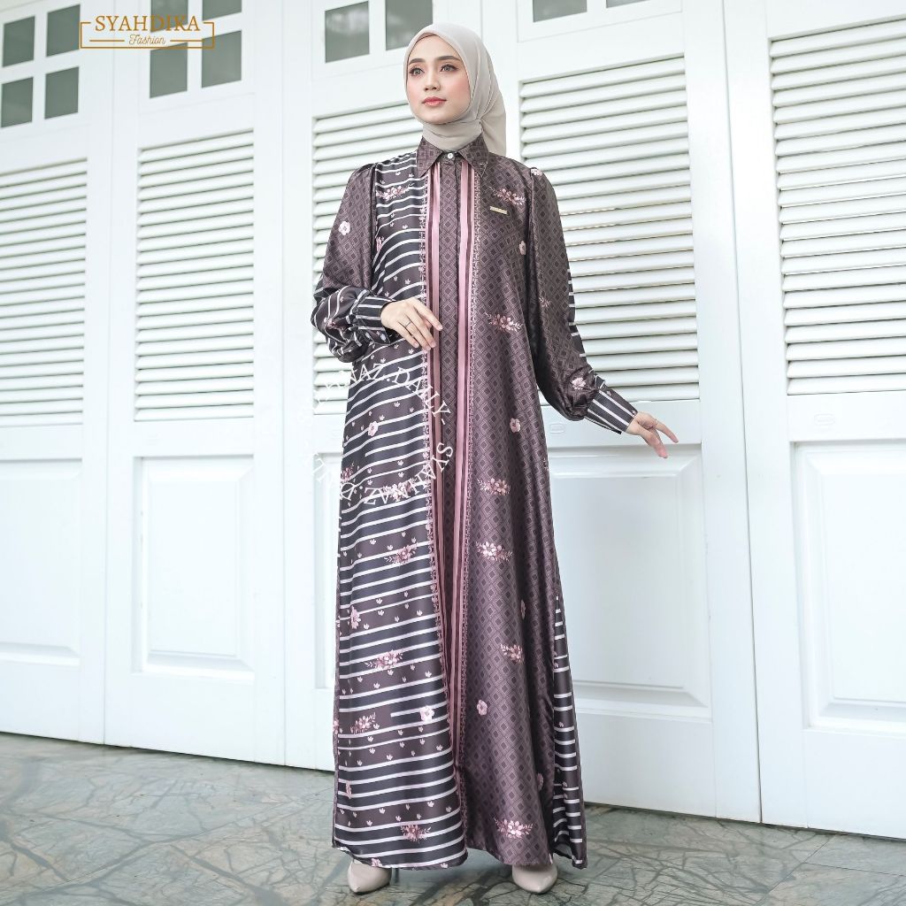 Jual Syahnaz Maxi Dress Fatimah Silk Mewah Kondangan - Gamis Motif ...