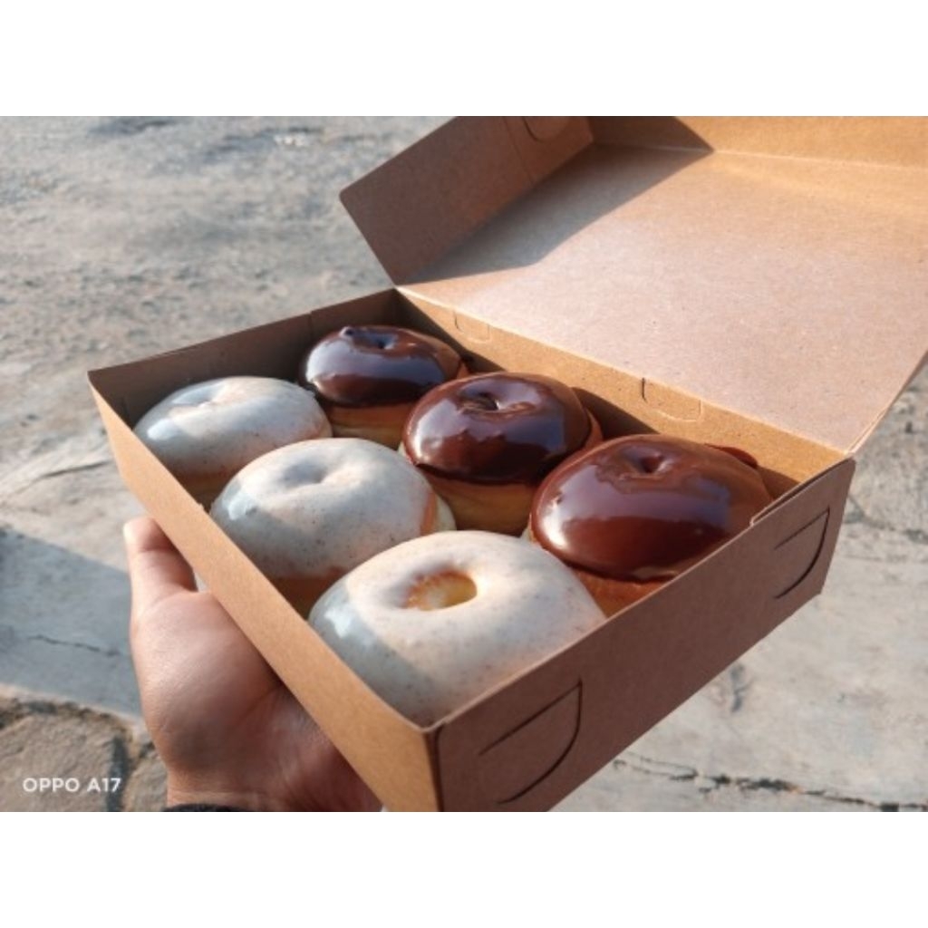 Jual Dus Donat Isi 6|Box Donat|1 Pack Isi 20pcs|Laminasi | Shopee Indonesia