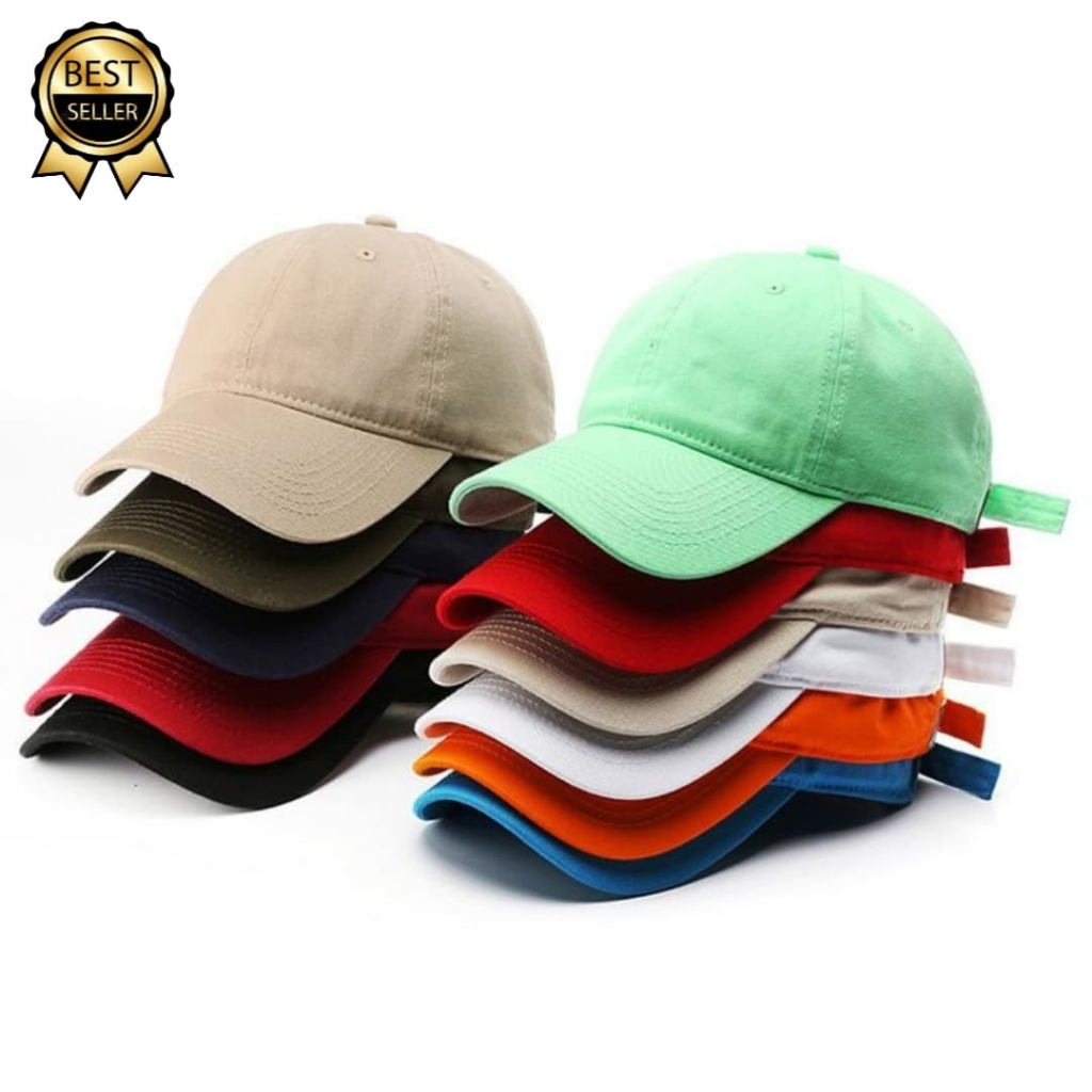 Jual Topi Baseball Polos Ring Besi Unisex Kualitas Premium / Topi ...