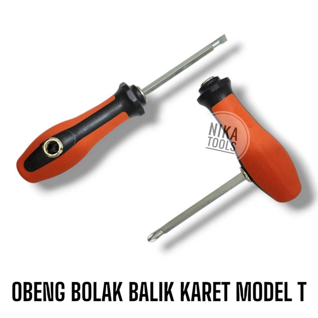 Jual Obeng Bolak Balik Listrik Gagang Karet Model T 4 " Inch THECORE ...