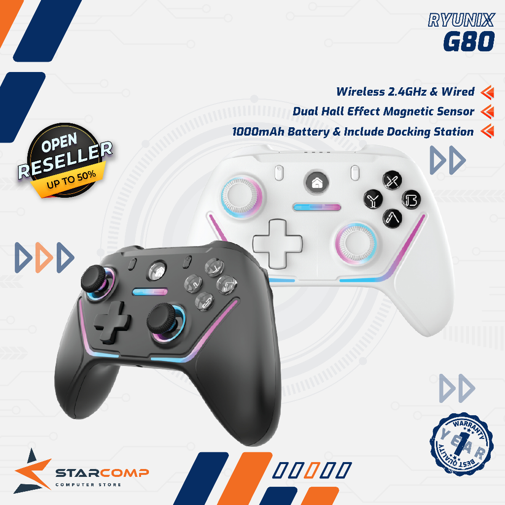 Jual SADES Ryunix G80 Gamepad Hall Effect Dual Mode Gaming Controller ...