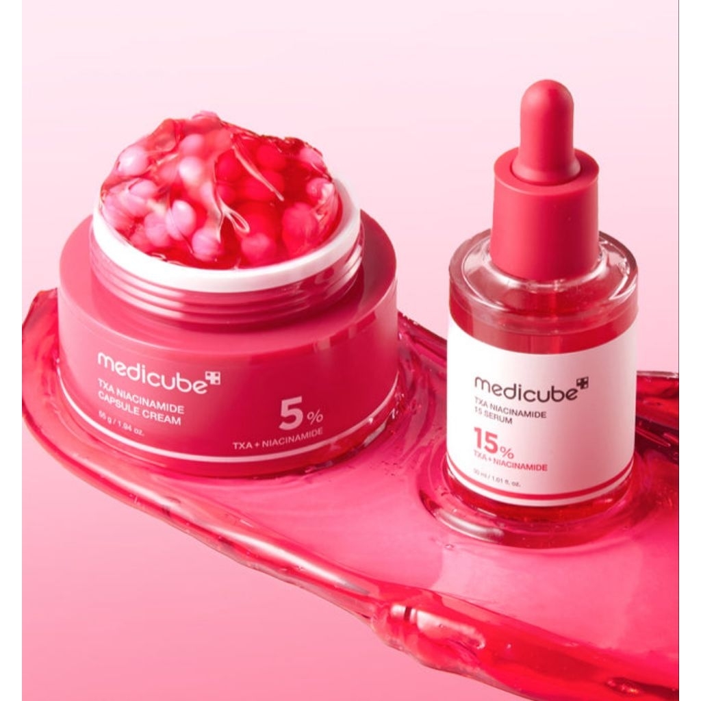 Jual MEDICUBE txa niacinamide 15 serum 30ml - txa niacinamide capsule cream 55gr | Shopee Indonesia