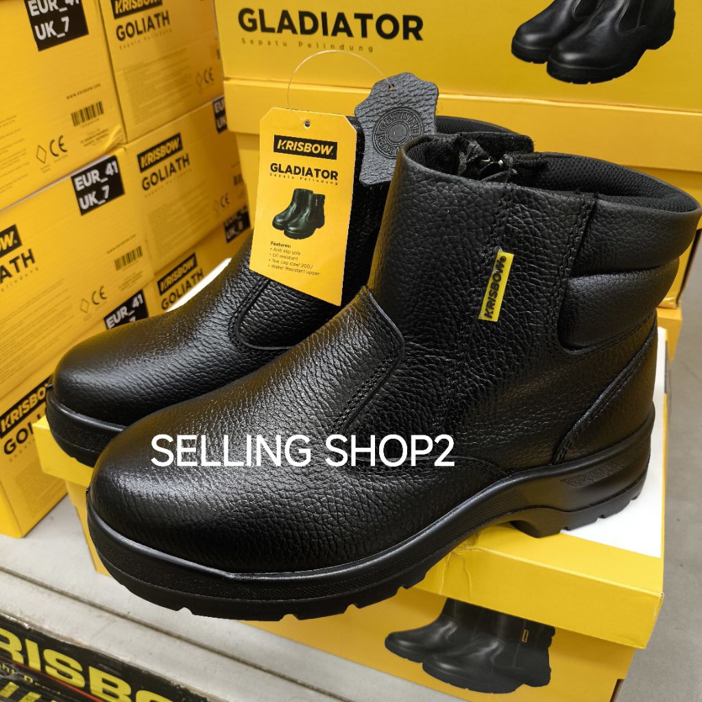 Jual Sepatu Safety Krisbow GLADIATOR 6 inch || Safety Shoes Krisbow ...