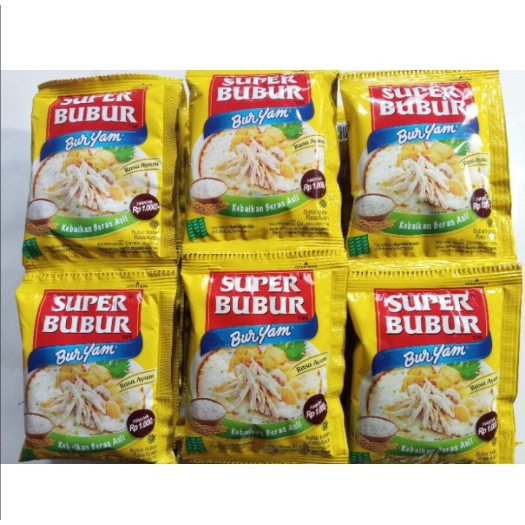 Jual Super Bubur BURYAM Bubur Ayam Instan 22gr (1 renceng isi 10 sachet ...