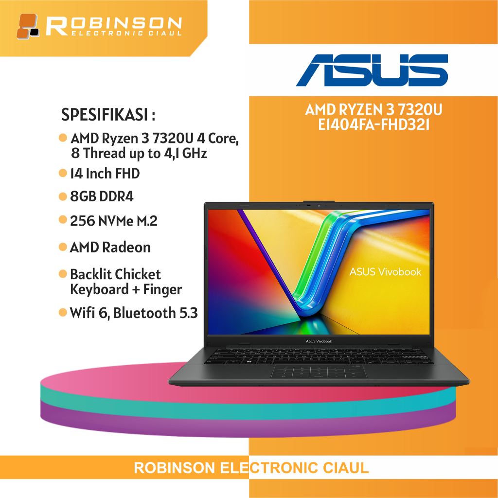 Jual Laptop ASUS Vivobook Go 14 (E1404) - E1404FA-FHD321/8GB RAM/256GB ...