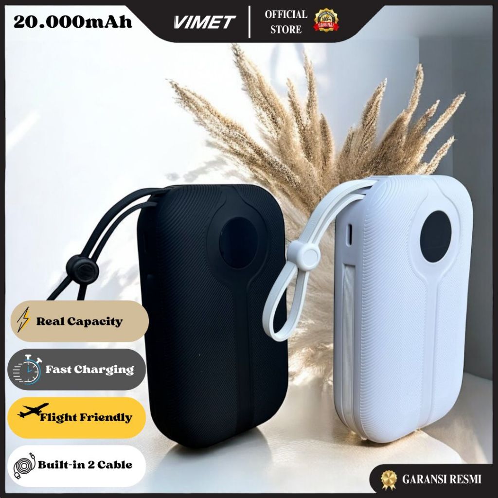 Jual VIMET V27 Powerbank original Vimet 20000mAh Real Capasity Fast ...