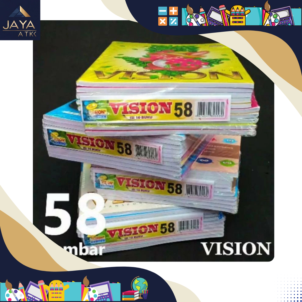 Jual Buku Vision isi 58 lembar 1 pak 10 buku | Shopee Indonesia