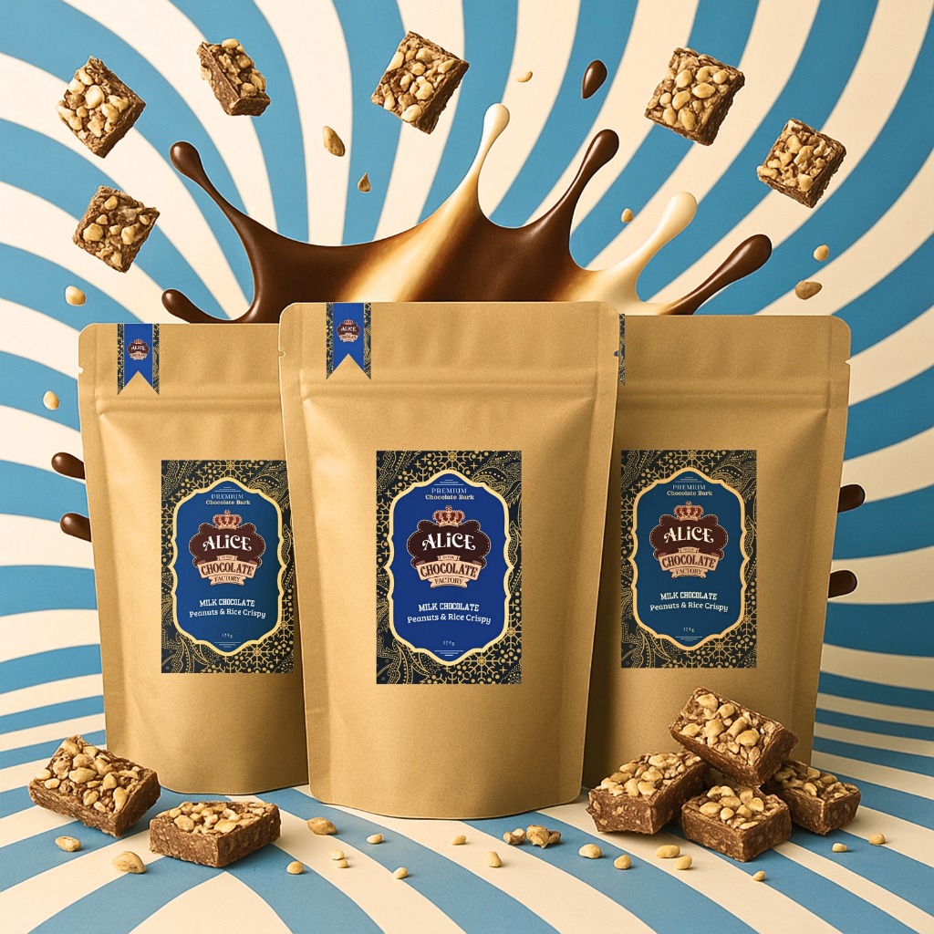 Jual ALICE CHOCOLATE - Triple of Joy! 3 pcs Milk Chocolate Bark with ...
