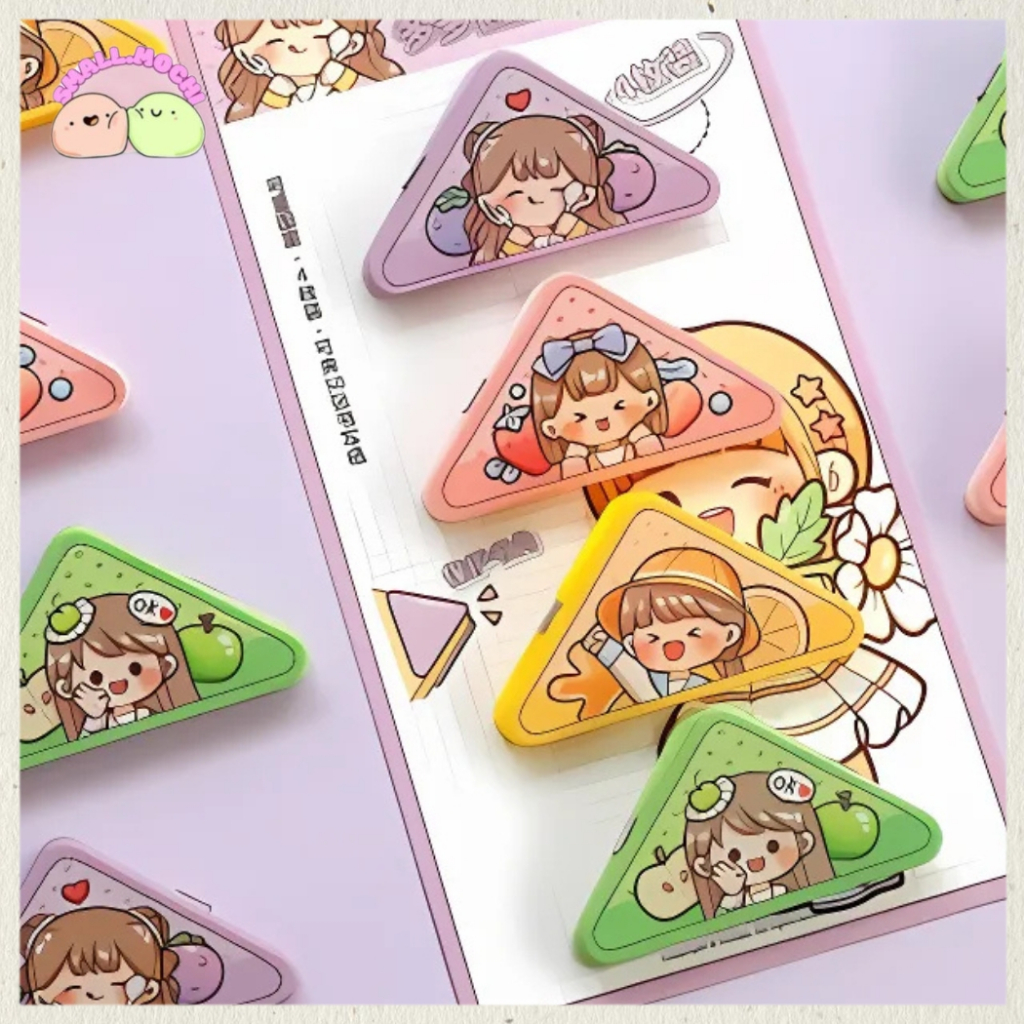 Jual 1 Pcs Triangle Plastic Clip Jepitan Kertas Penjepit Sudut Kertas ...