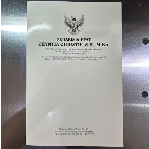 Jual Map Notaris & PPAT Foil Hot Stamp Logo Garuda 24 x 36 cm TERMURAH ...