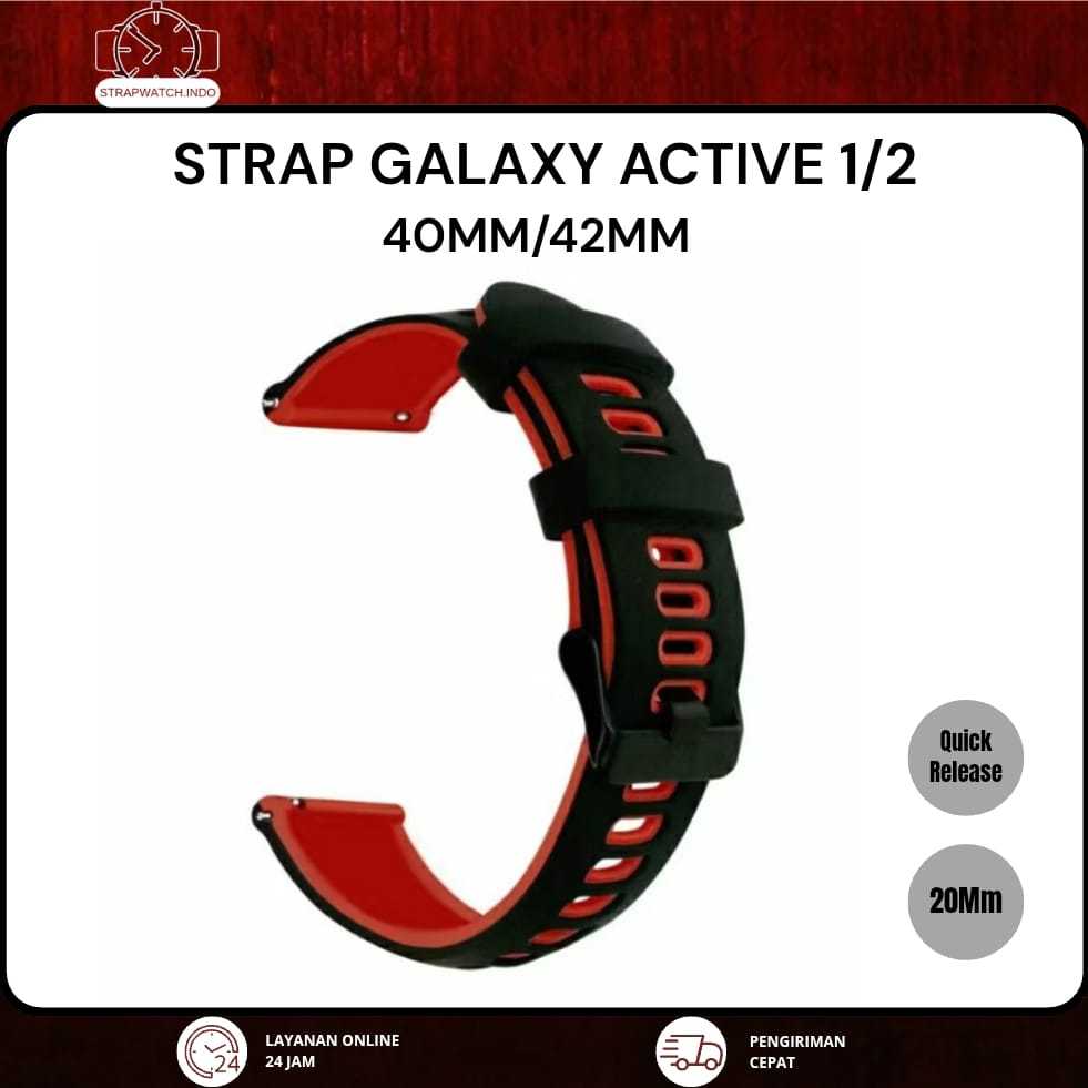 Jual STRAP TALI JAM TANGAN GALAXY ACTIVE 1 2 - DUAL COLOR SILICON ...