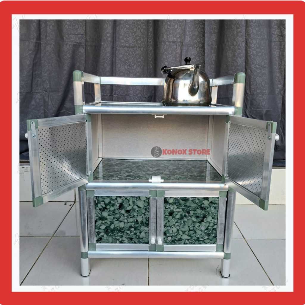 Jual Lemari Rak Dapur Aluminium / Leamri Piring / Meja Dapur Minimalis ...