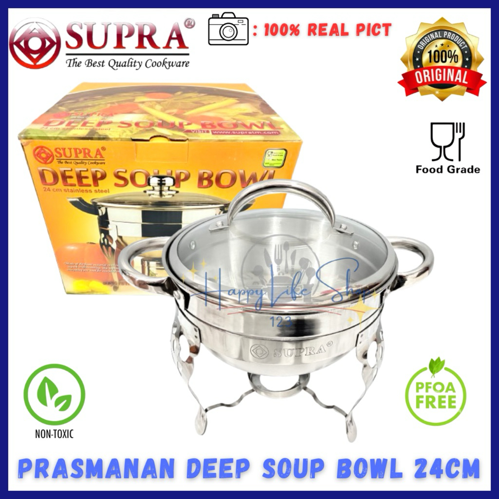 Jual SUPRA Deep Soup Bowl/Prasmanan Bulat SUPRA/Prasmanan Stainless Steel | Shopee Indonesia