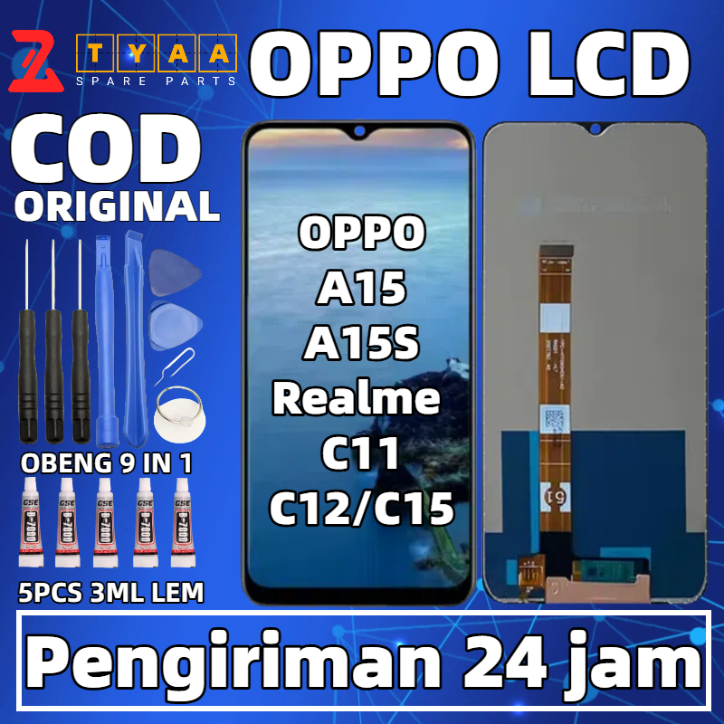 Jual 【ORIGINAL】LCD Touchscreen Realme C11/C12/C15 & OPPO A15/A15S FREE LEM - Garansi 1 TAHUN ...