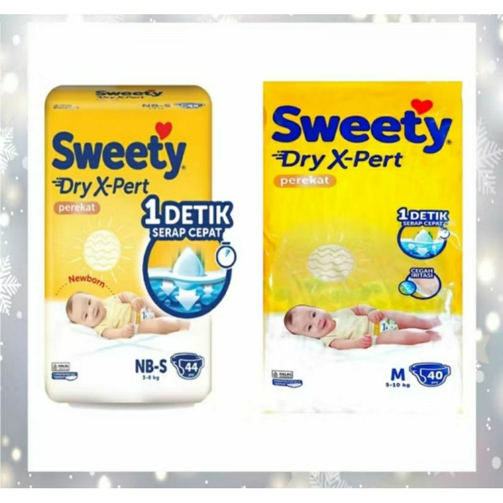 Jual popok bayi murah Sweety Bronze NBS 44 , M40 type perekat | Shopee ...