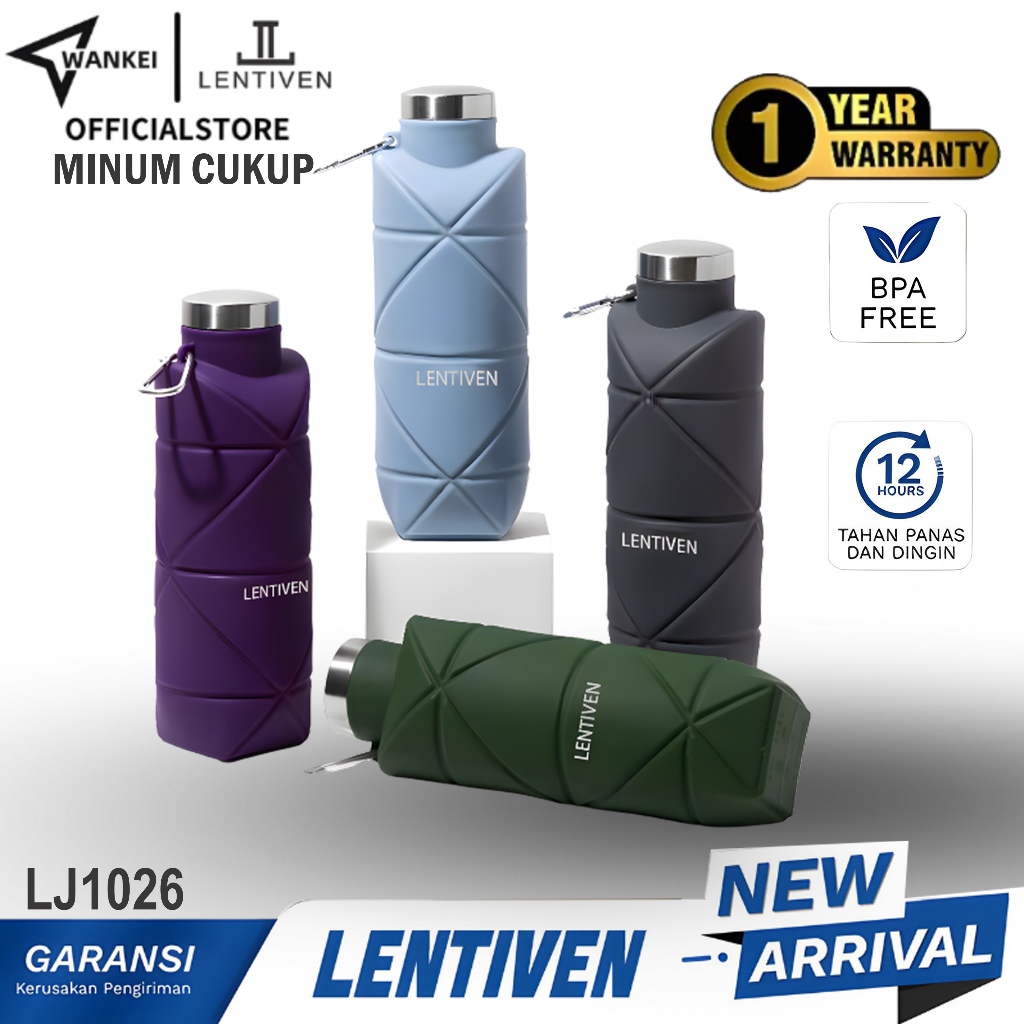 Jual WANKEI LENTIVEN Botol Minum Aesthetic 700ML Tahan Dingin Sport ...