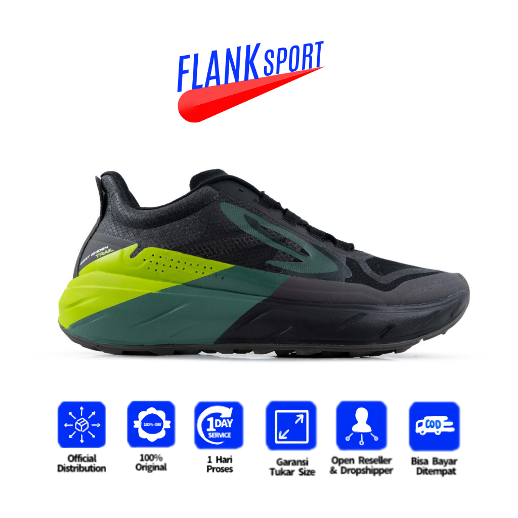 Jual Sepatu Trail Run 910 Nineten Geist Ekiden Trail Hitam/Hijau-Tua ...