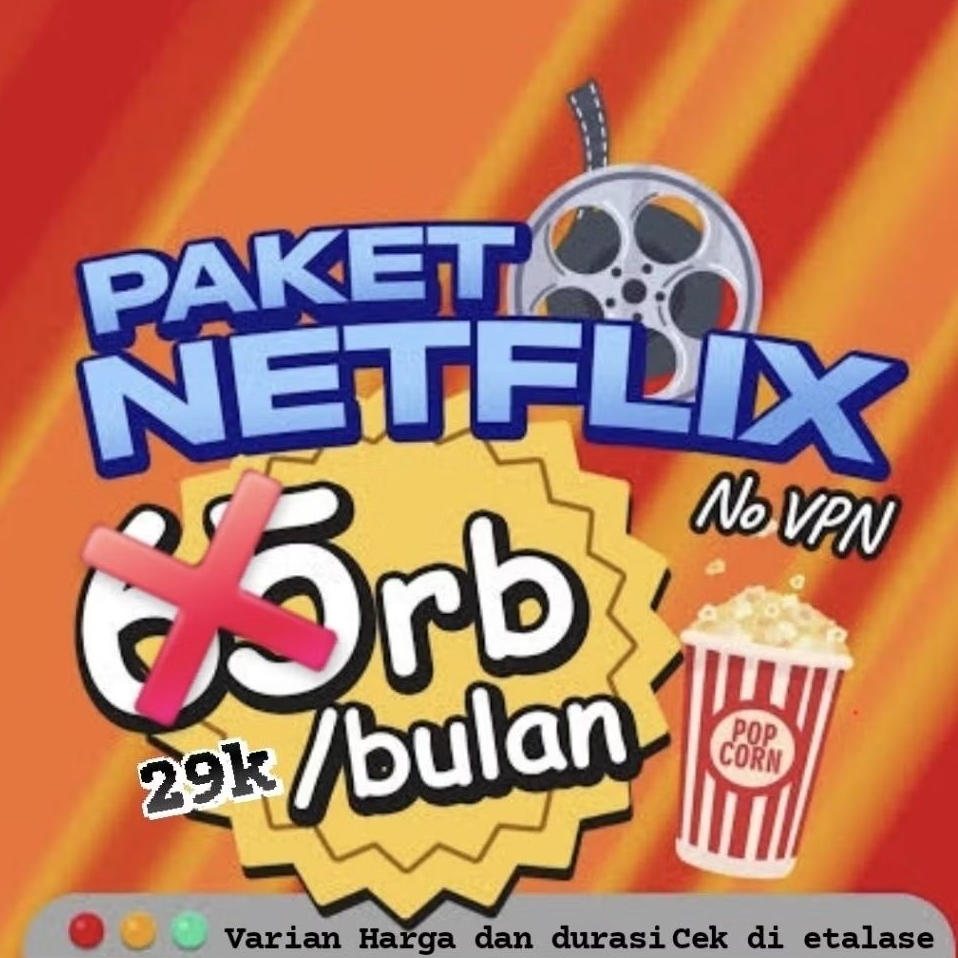 Jual AKUNN NETFLIXX 1 BULAN - 3 BULAN TANPA VPN UHD 4K PROMO FULLGARANSI 100% | Shopee Indonesia