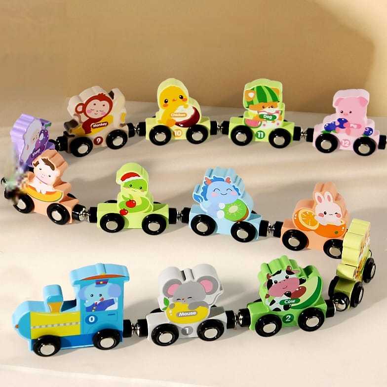 Jual [TSJ] Mainan Anak Kereta Api Magnet Jumbo / Mainan Edukasi Susun ...