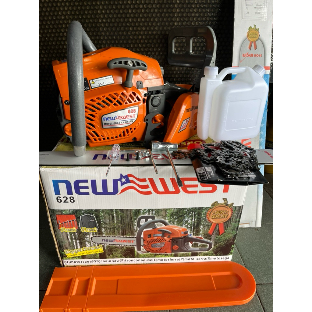 Jual Chainsaw / Senso New West 628 Bar 24 Inch Komplit Dengan Rantai ...