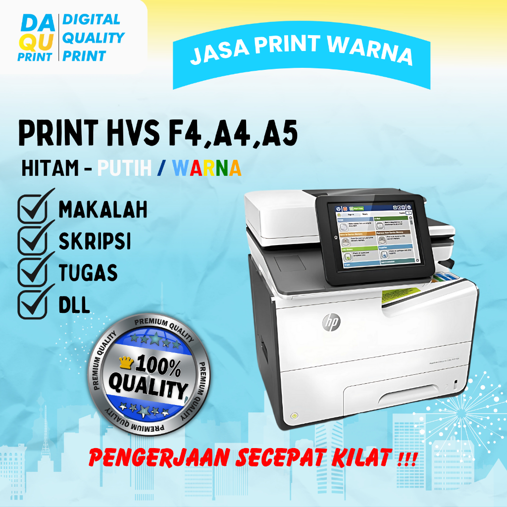 Jual Jasa Print Warna – Cetak Dokumen Ukuran F4 / A4 / A5 – Kertas HVS ...