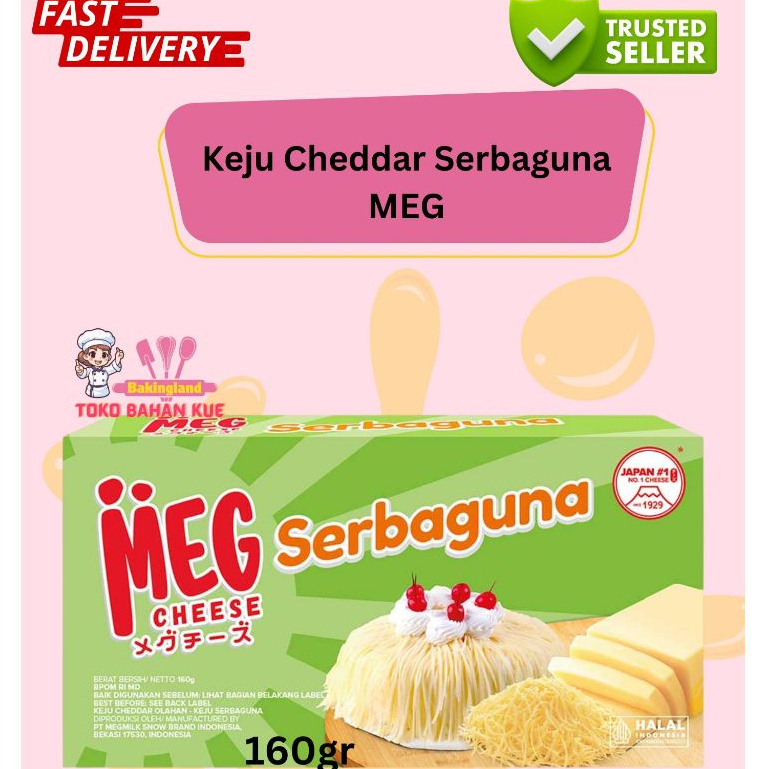 Jual Meg Keju cheddar serbaguna kemasan 160gr HALAL | Shopee Indonesia