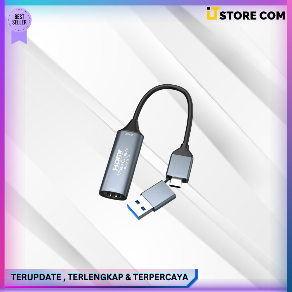 Jual USB TYPE C / USB 3.0 HDMI VIDEO CAPTURE DONGLE 2 IN1 CONNECTOR ...