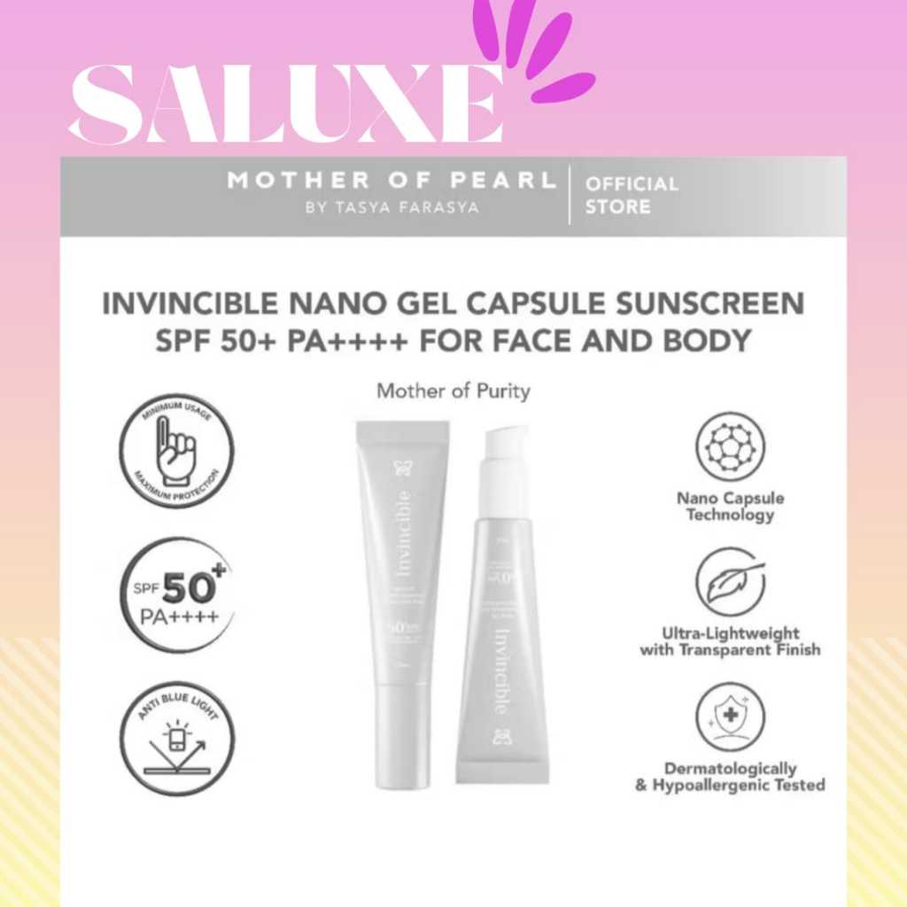 Jual MOP - Invincible Nano Gel Capsule Sunscreen SPF 50+PA++++ | Shopee ...