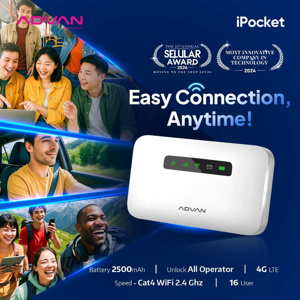 Jual [TURUN HARGA] ADVAN Ipocket MIFI MF01 Modem | 4G LTE | Unlock All ...