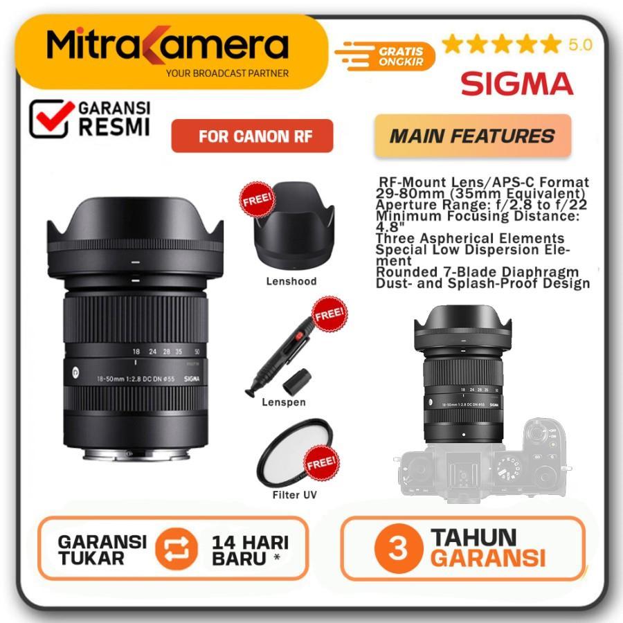 Jual Sigma 18-50mm f2.8 DC DN Contemporary for Canon RF APSC Sigma 18-50 mm f/2.8 GARANSI RESMI ...