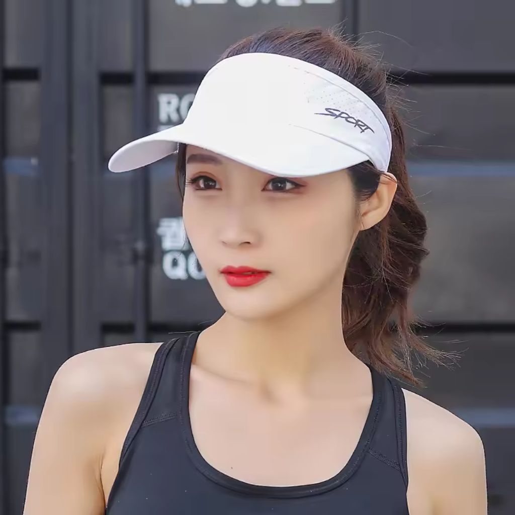 Jual TOPI SENAM WANITA / TOPI SPORT WANITA / TOPI VISOR SPORT ANTI UV ...