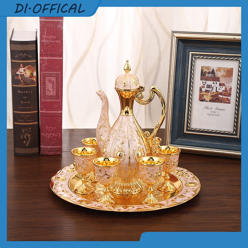 Jual Teko Arab Aladin Set 8 Gold Warna Emas OrnamentDengan nampan Set ...