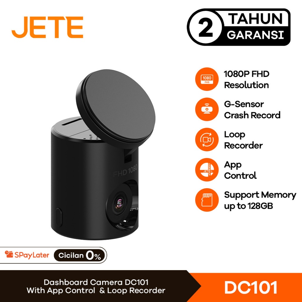 Jual JETE Dashcam Mobil DC101 1080p FHD with Apps Control G Sensor Mode ...
