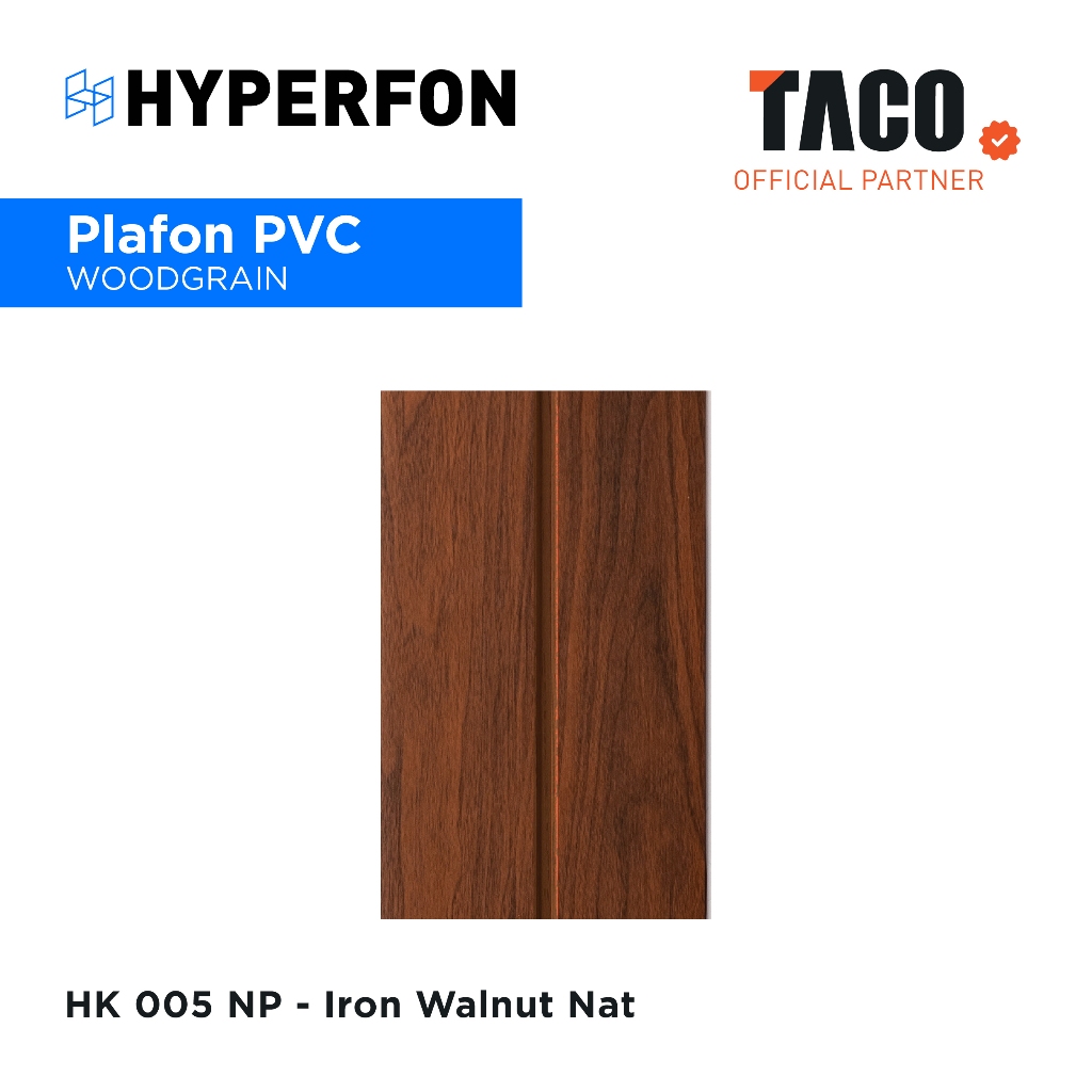 Jual Hyperfon Plafon PVC Serat Kayu Doff Tebal 8mm Panjang 4 Meter - HK ...