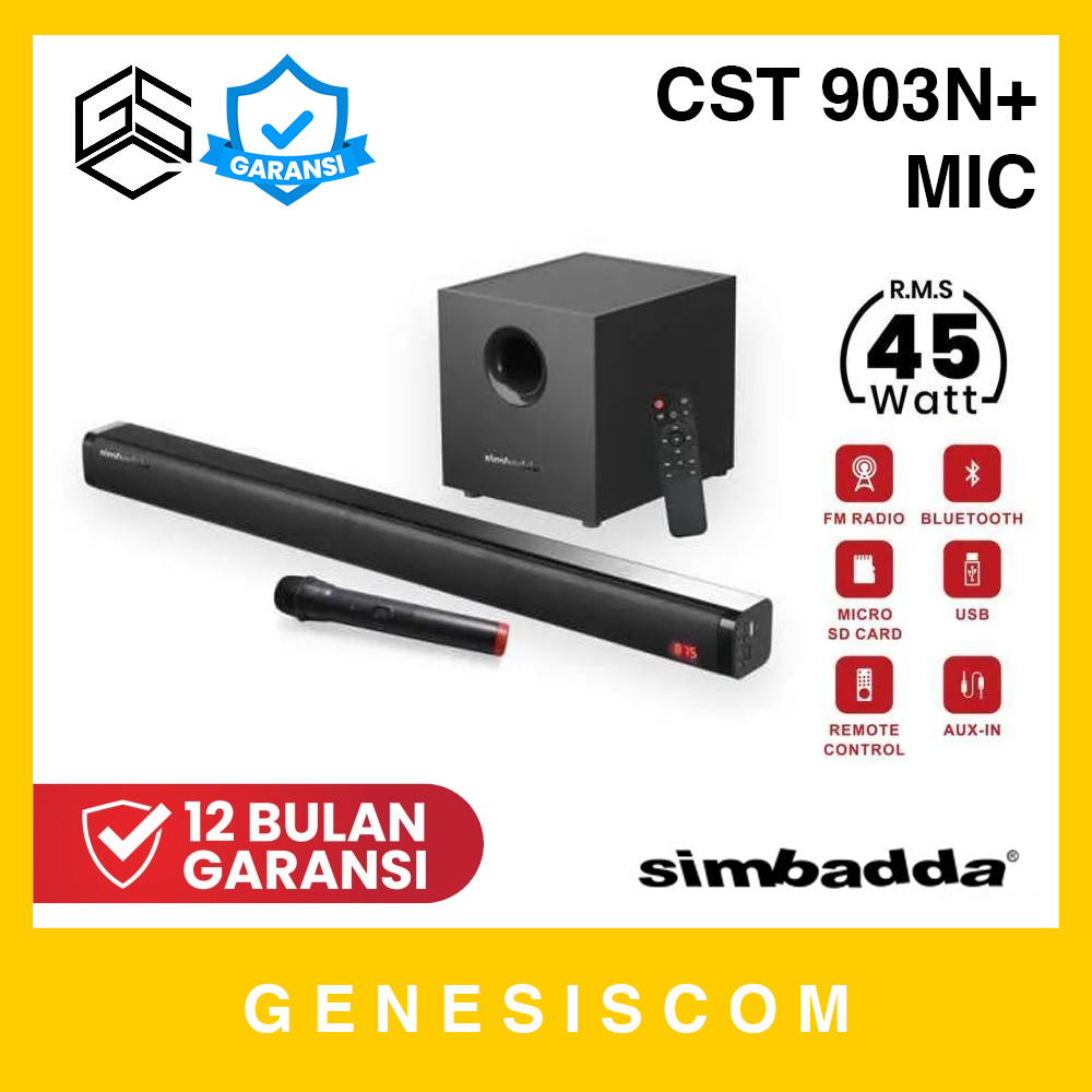 Jual Soundbar SIMBADDA CST 903N+ Speaker TV Wireless Bluetooth - FREE ...