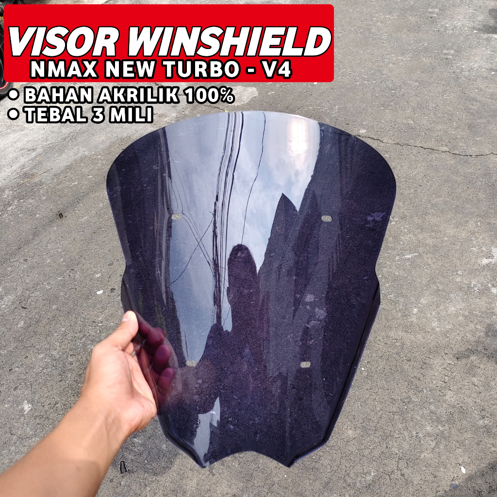 Jual VISOR WINDSHIELD STANDAR V4 NMAX TURBO NEO NEO S TEBAL 3MM ANTI ...