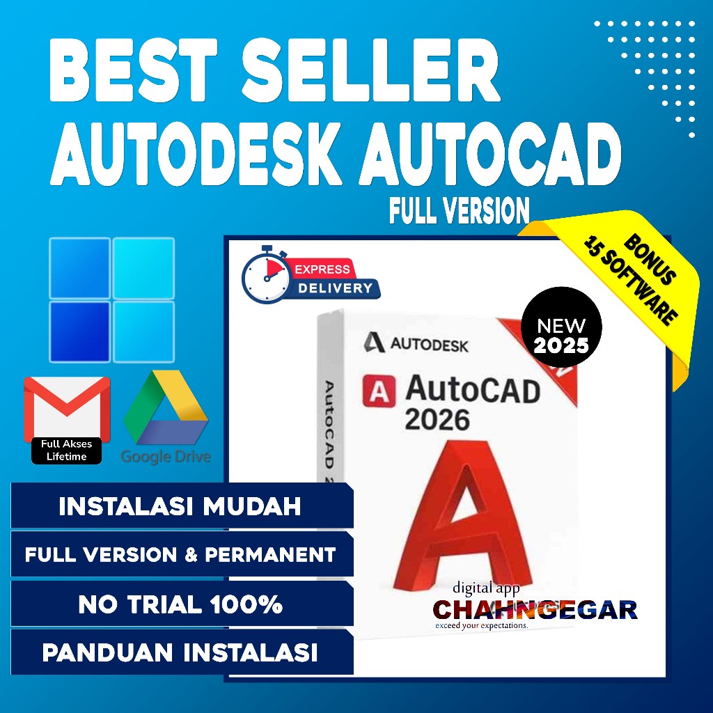 Jual Software Arsitek 3D AUTOCAD 2026 2025 2024 2022 2021 2020 Full Version Permanent Lifetime ...